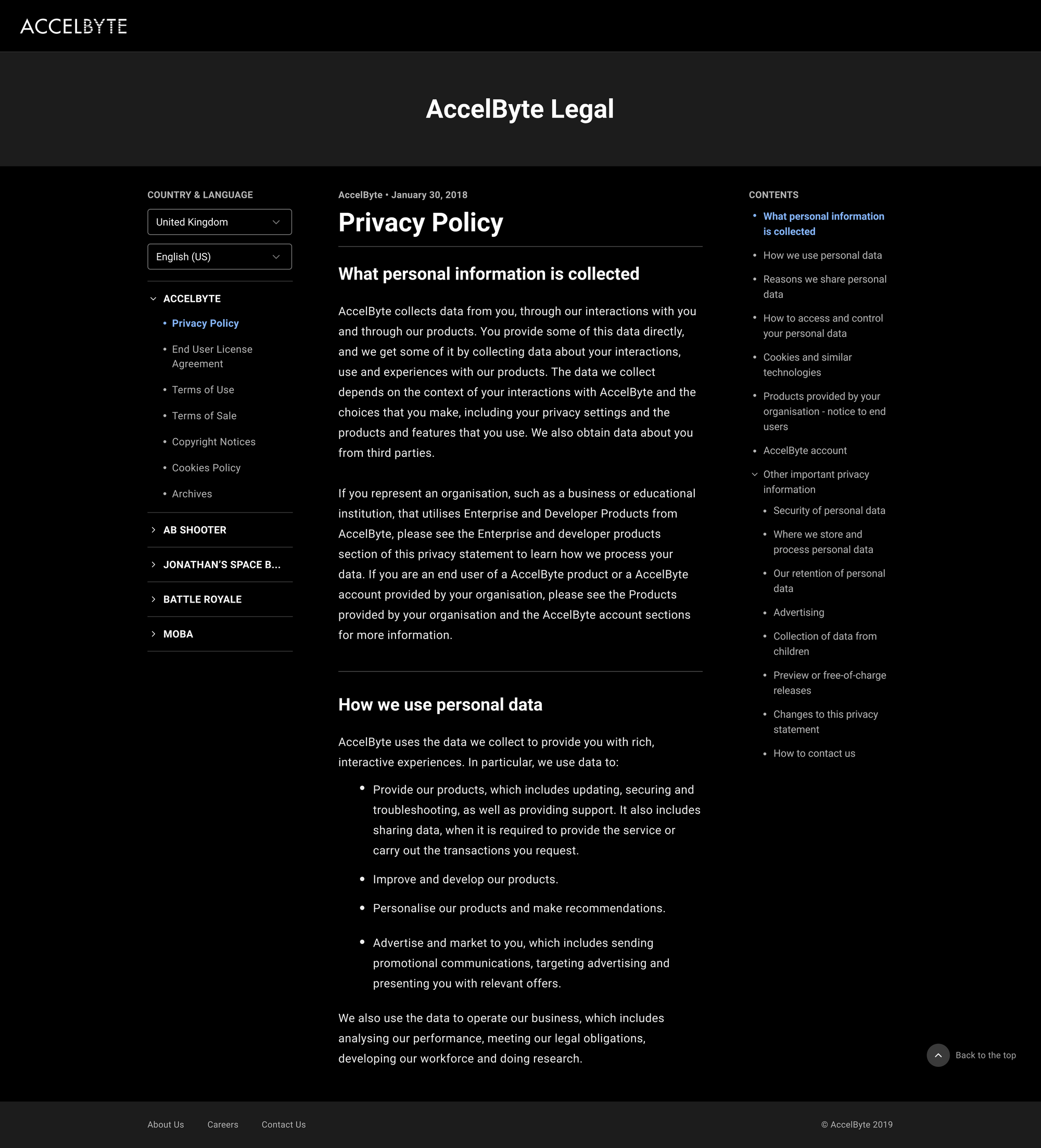 Legal Agreement Tracking Solution - AccelByte