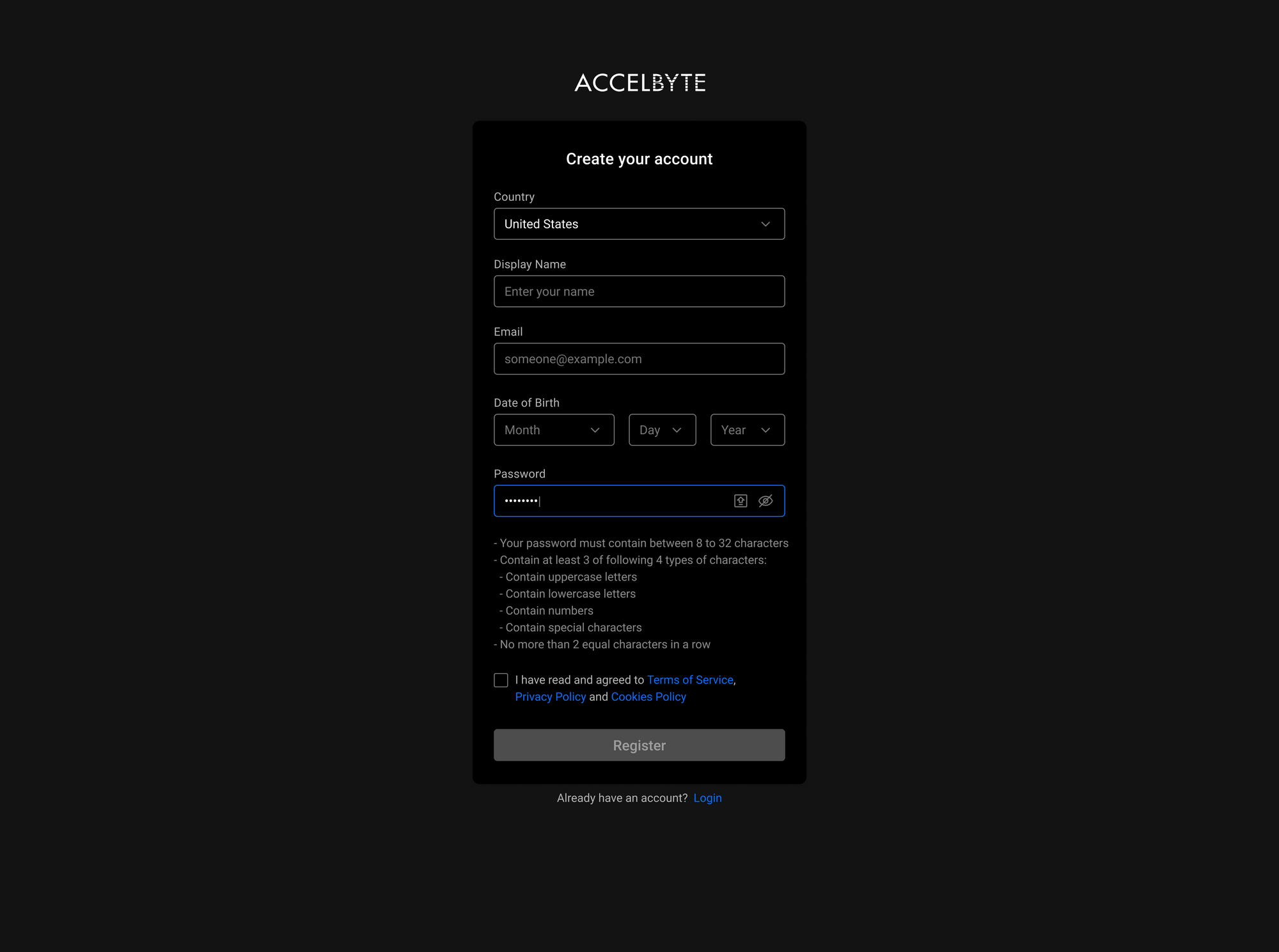 Legal Agreement Tracking Solution - AccelByte